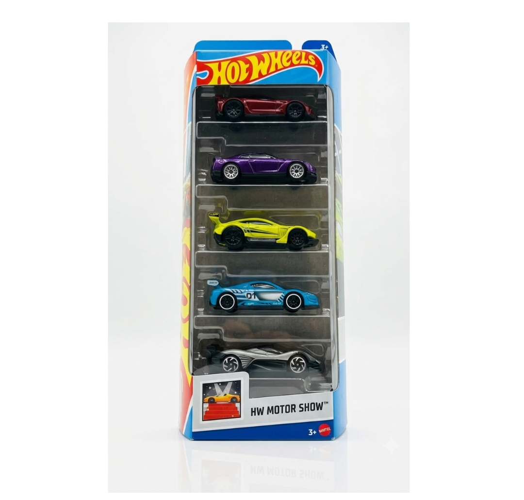 Hot Wheels Motor Show Set Of 5 Cars. – WonderLand Toys